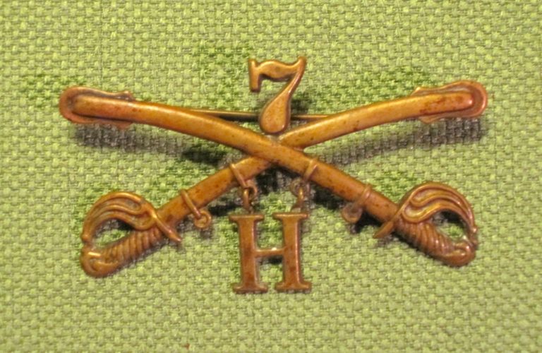 1872 7th Cavalry Insignia Benteen's H | J. Mountain Antiques