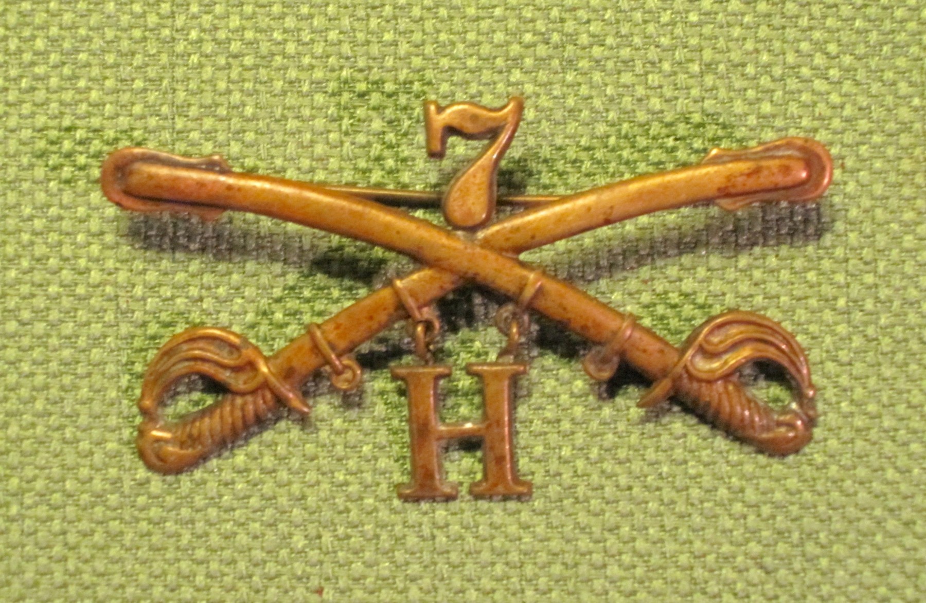 1872 7th Cavalry Insignia Benteen's H | J. Mountain Antiques