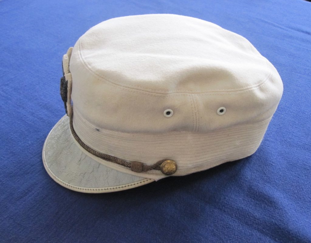 1895 Officer’s Summer White Garrison Cap | J. Mountain Antiques