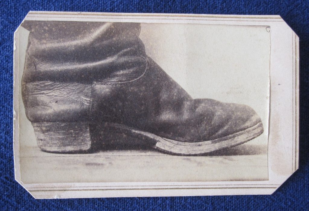 CDV- Image Of A Single Boot | J. Mountain Antiques