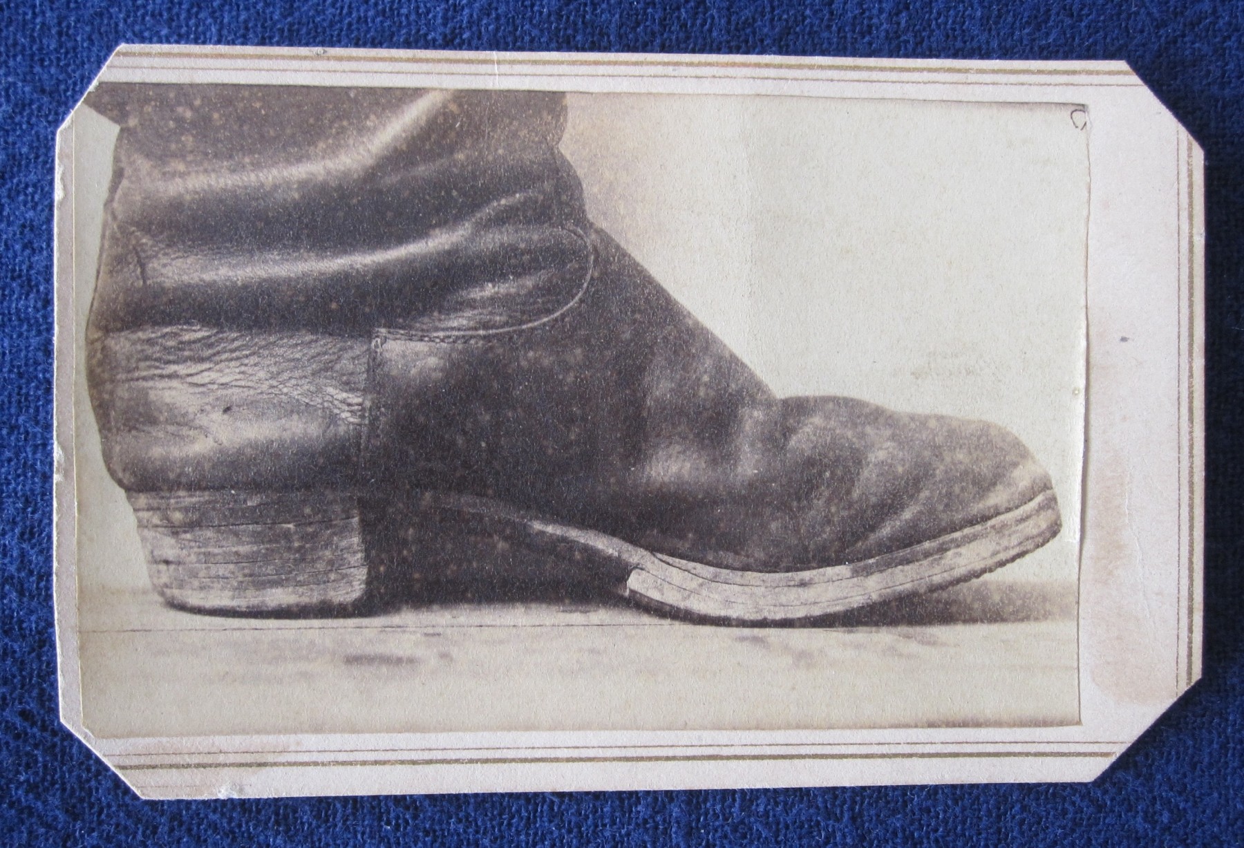 CDV- Image Of A Single Boot | J. Mountain Antiques