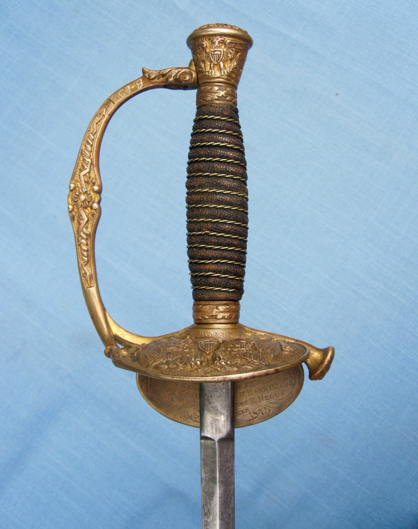 Presentation Sword- Capt George W Ely | J. Mountain Antiques