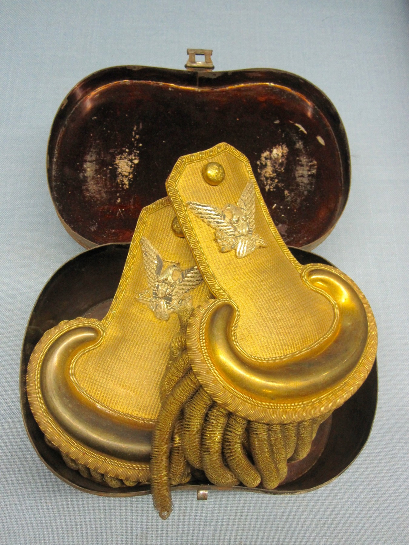 Civil War-1872 Col's Cased Epaulettes | J. Mountain Antiques