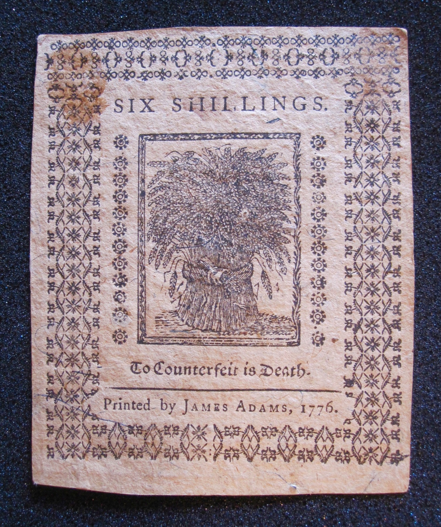 Colonial Currency Issued By Delaware In 1776 | J. Mountain Antiques