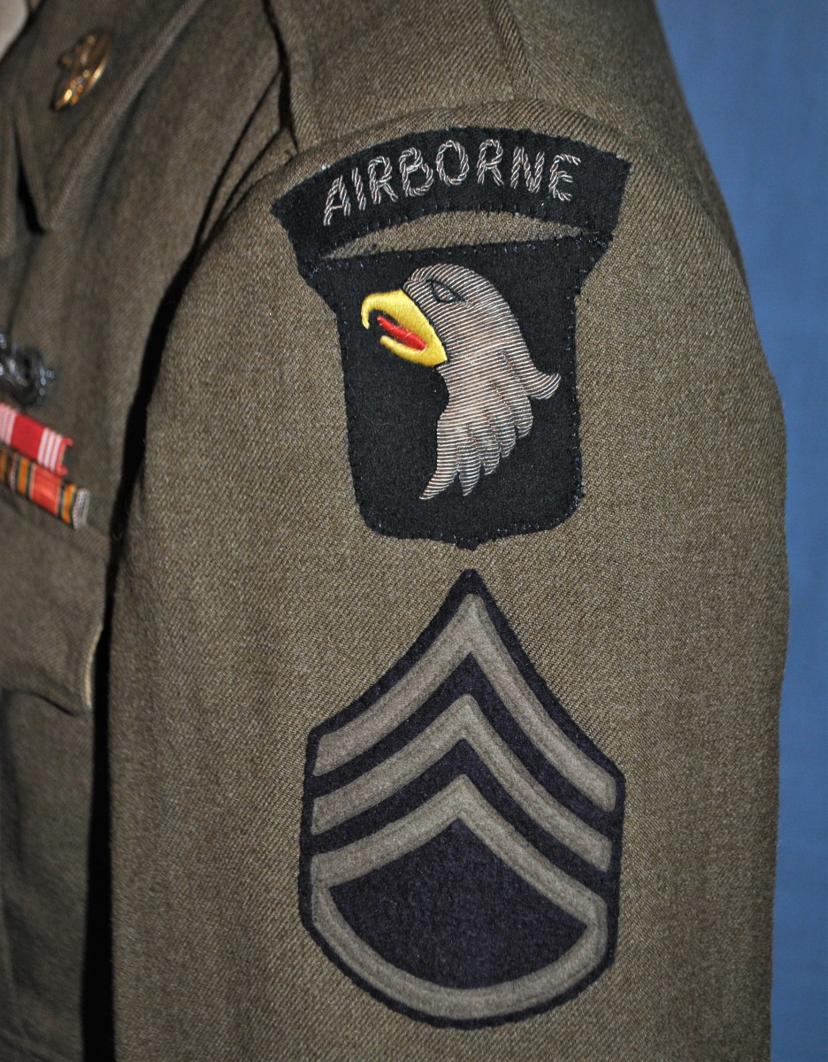 Ultra Rare WWII 101st Airborne Military Police Ike Jacket – Bullion ...