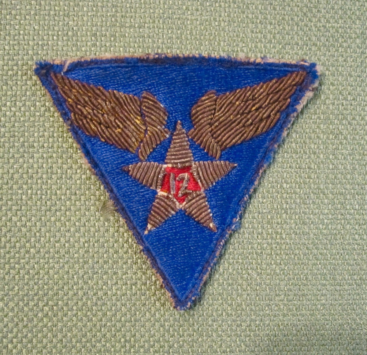 12th Army Air Force Bullion Patch | J. Mountain Antiques