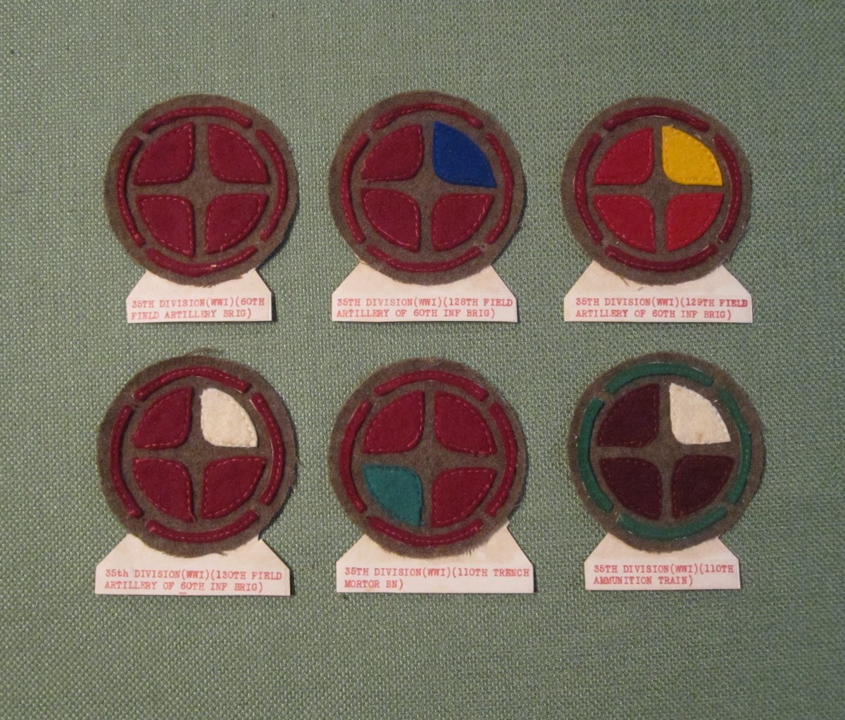 WWI 35th Division Artillery Patches | J. Mountain Antiques