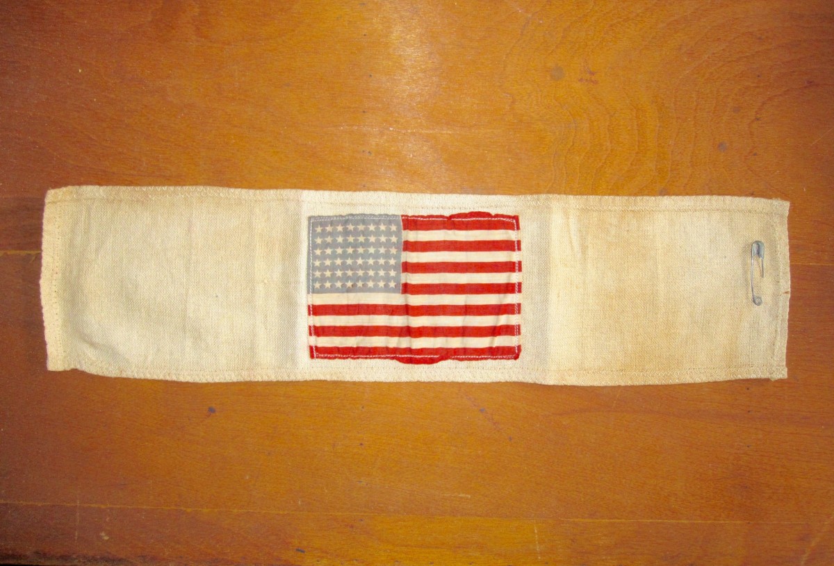 Operation TORCH Era US Flag Armband | J. Mountain Antiques