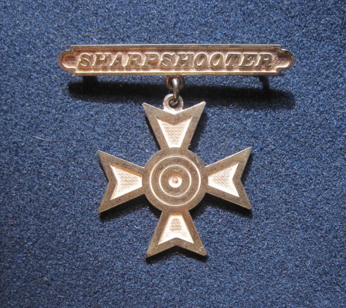 Boxed Silver Sharpshooter's Badge | J. Mountain Antiques