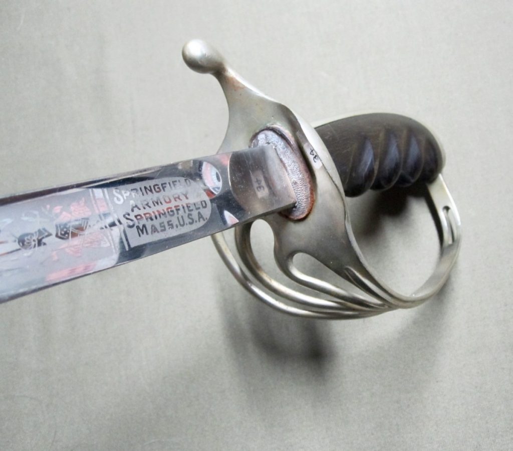 Scarce 1902 Springfield Armory Officers Sword -Sold | J. Mountain Antiques