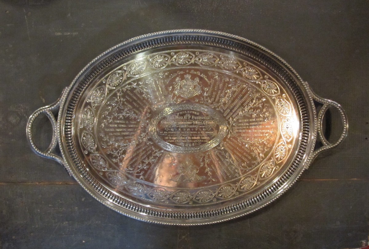 Large Sheffield Silver Presentation Tray- Queen’s No. 10 Company – SOLD ...