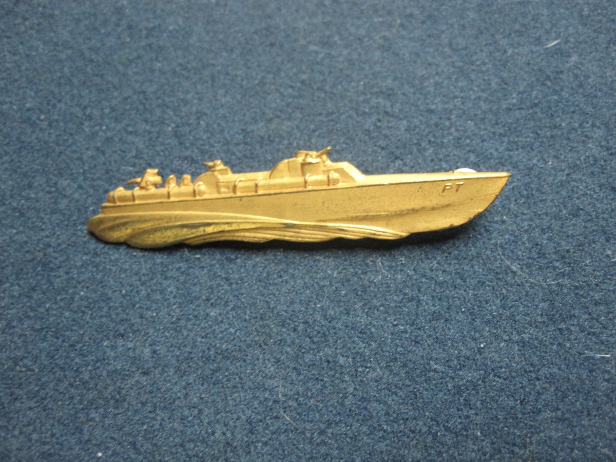 WWII PT- Boat Officer’s Pin in Gilt – SOLD | J. Mountain Antiques