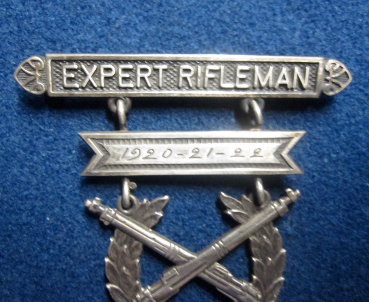 1903 Expert Rifleman Badge With 3 Year Re-Qualification Bar SOLD | J ...