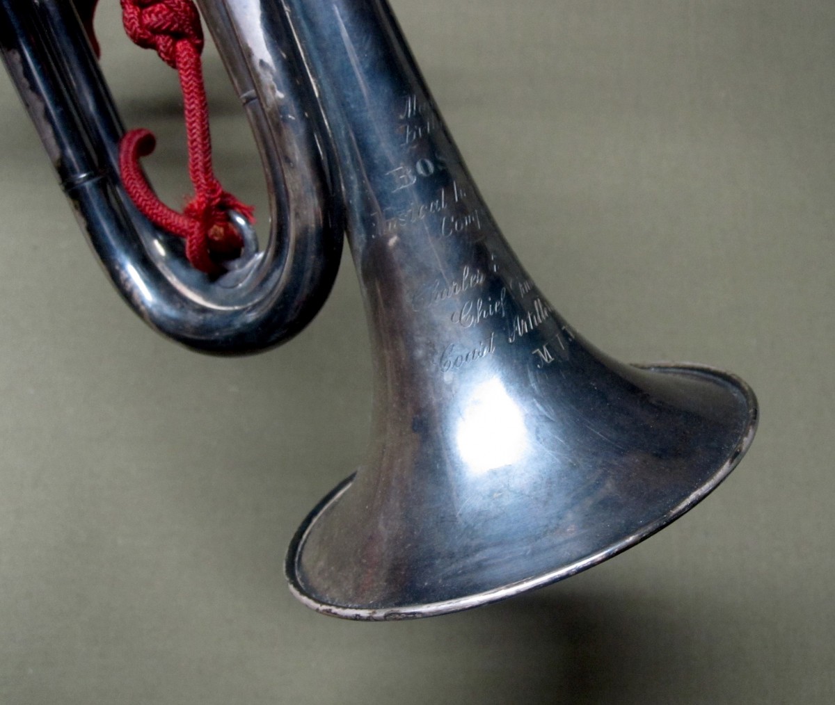 Presentation Silver Bugle- Coast Artillery Corps- M.V.M SOLD | J ...