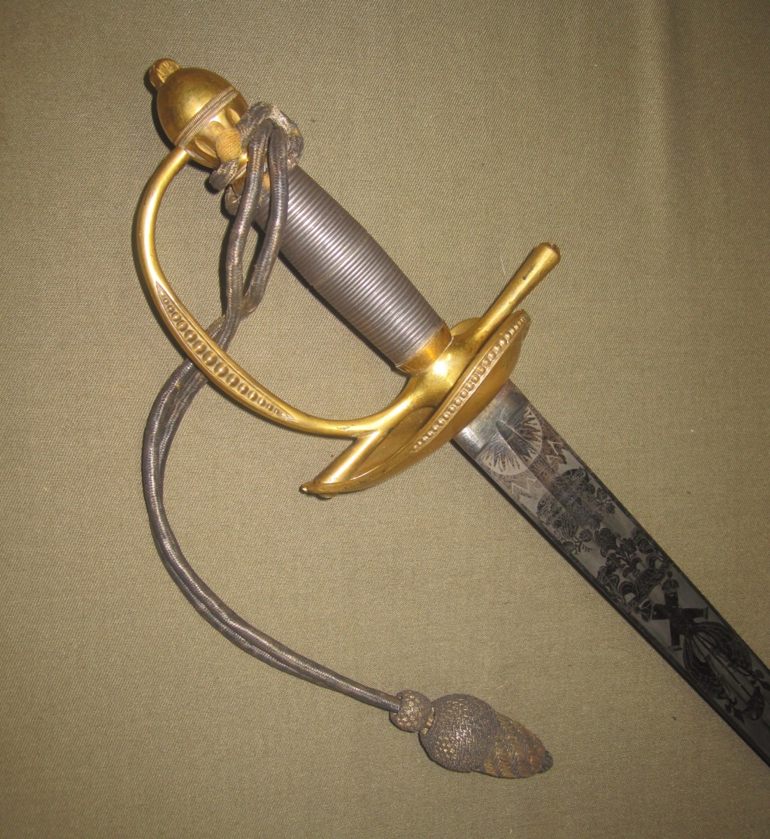 1834 Ames Officer's Sword & Rare Sword Knot. SOLD | J. Mountain Antiques