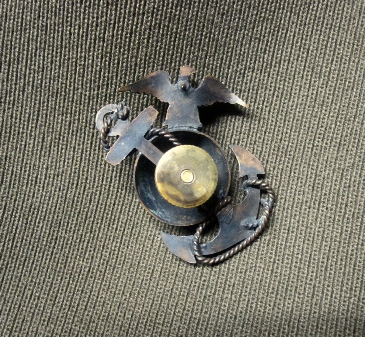 WWII Era USMC Officer’s EGA Insignia In Bronze Finish | J. Mountain ...