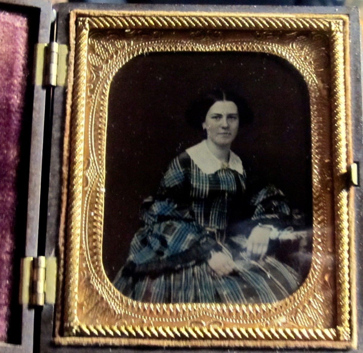 1/6 Plate Tinted Ambrotype Of Young Woman – SOLD | J. Mountain Antiques