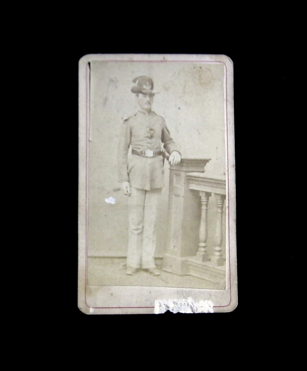CDV- Indian Wars Infantryman In Transitional Uniform | J. Mountain Antiques