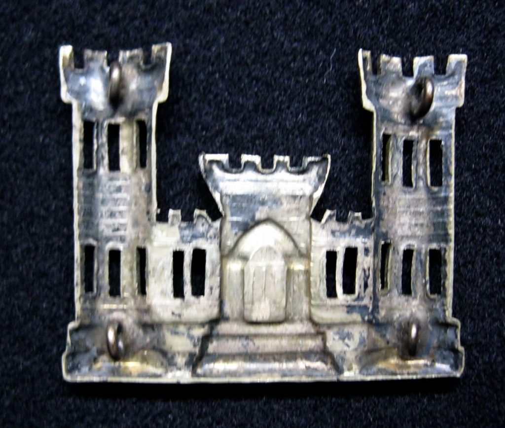 1895 Silver Engineer Castle Insignia For Undress Uniform | J. Mountain ...