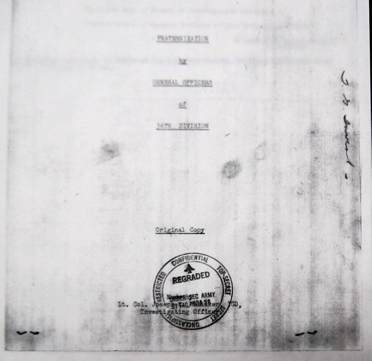 Brigadier General Robert I. Stack Commissions- Insignia | J. Mountain ...