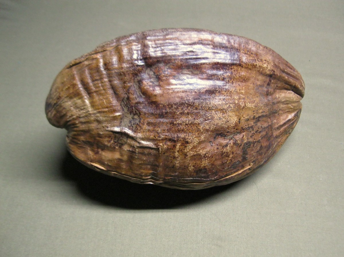 Guam Coconut Shell Art -1945 | J. Mountain Antiques