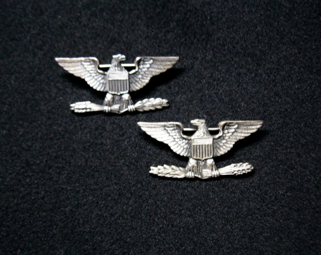 Pair of Sterling Colonel’s Eagle Rank Insignia – SOLD | J. Mountain ...