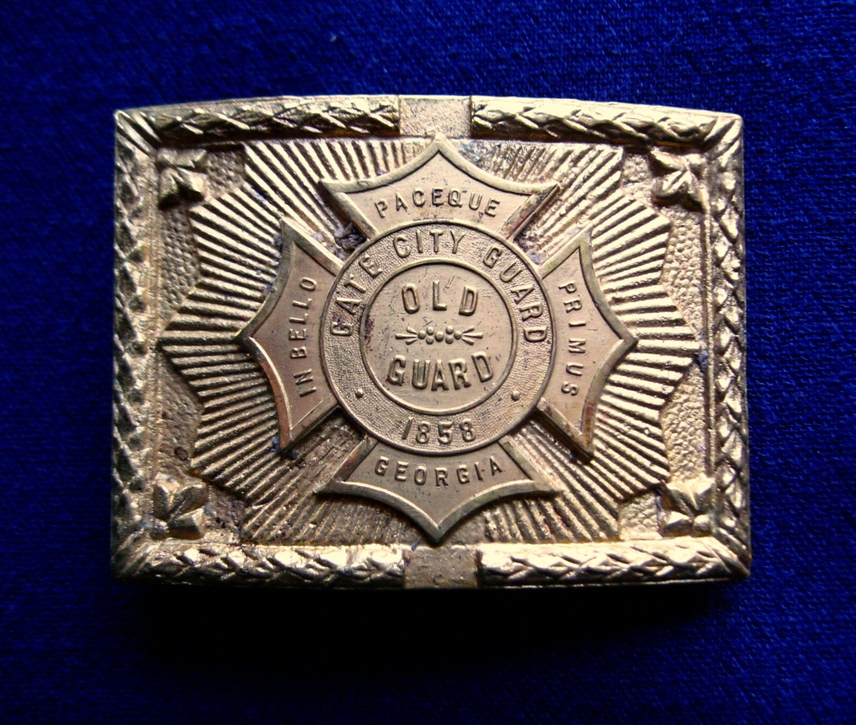 The Gate City Guards- OLD GUARD Buckle & Cap Badge – SOLD | J. Mountain ...