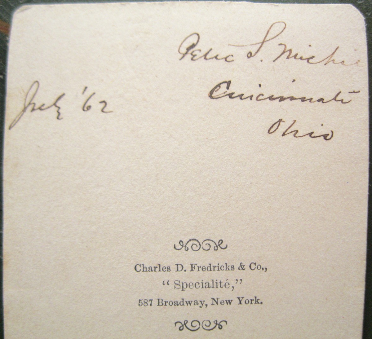 CDV- USMA Cadet Peter Smith Michie, July 1862 – SOLD | J. Mountain Antiques