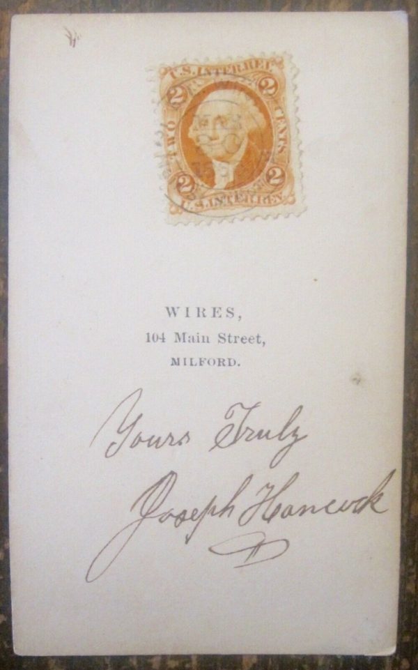 CDV – Capt. Joseph Hancock, 36th Mass Inf. Period Signature – SOLD | J ...