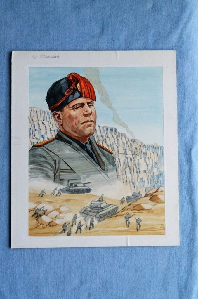 First Day Cover Original Art c-1990’s, Italian Leader, Mussolini – SOLD ...