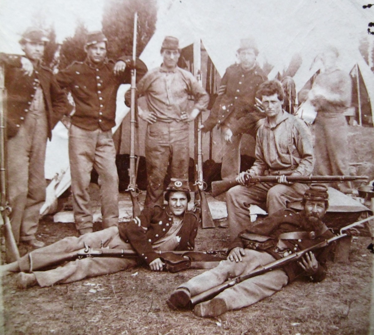 Civil War image- 23rd N.Y. Soldiers In Camp Scene – SOLD | J. Mountain ...