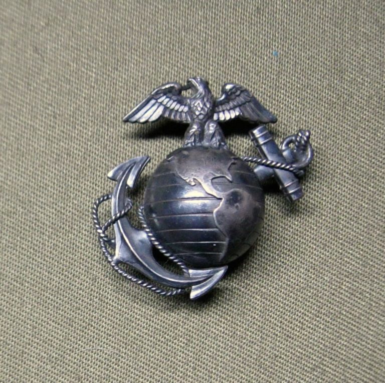 M1936 USMC Officer’s EGA Cap Insignia | J. Mountain Antiques