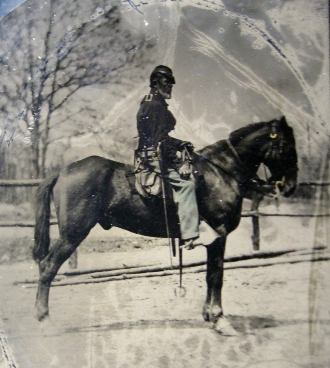 Civil War Mounted Cavalryman – Original Tintype – SOLD | J. Mountain ...
