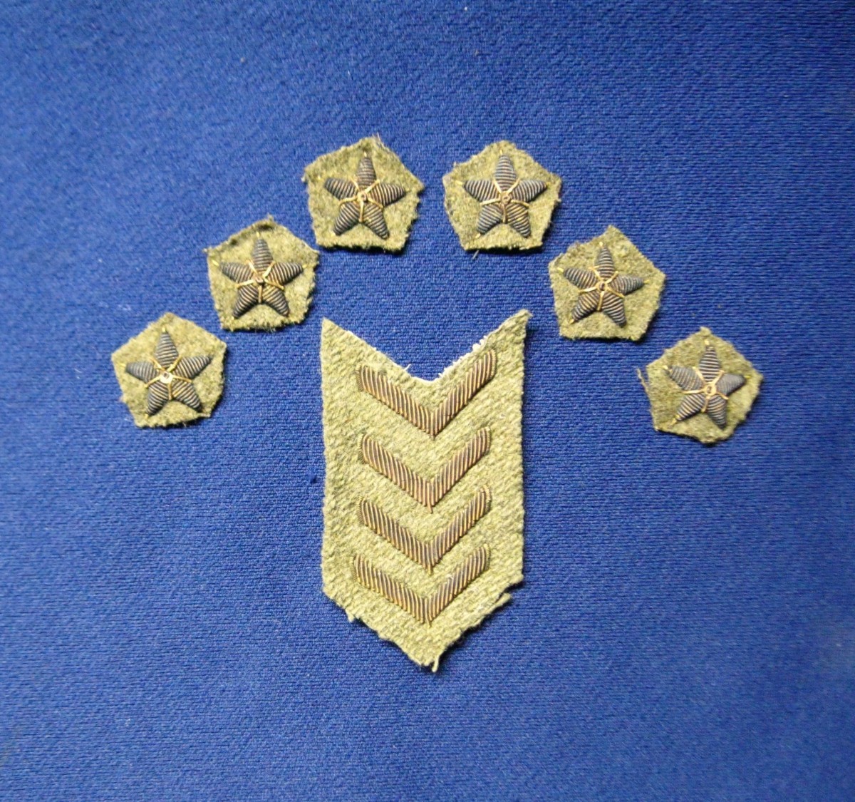 Lieutenant General’s Set of Embroidered Stars- WWI | J. Mountain Antiques