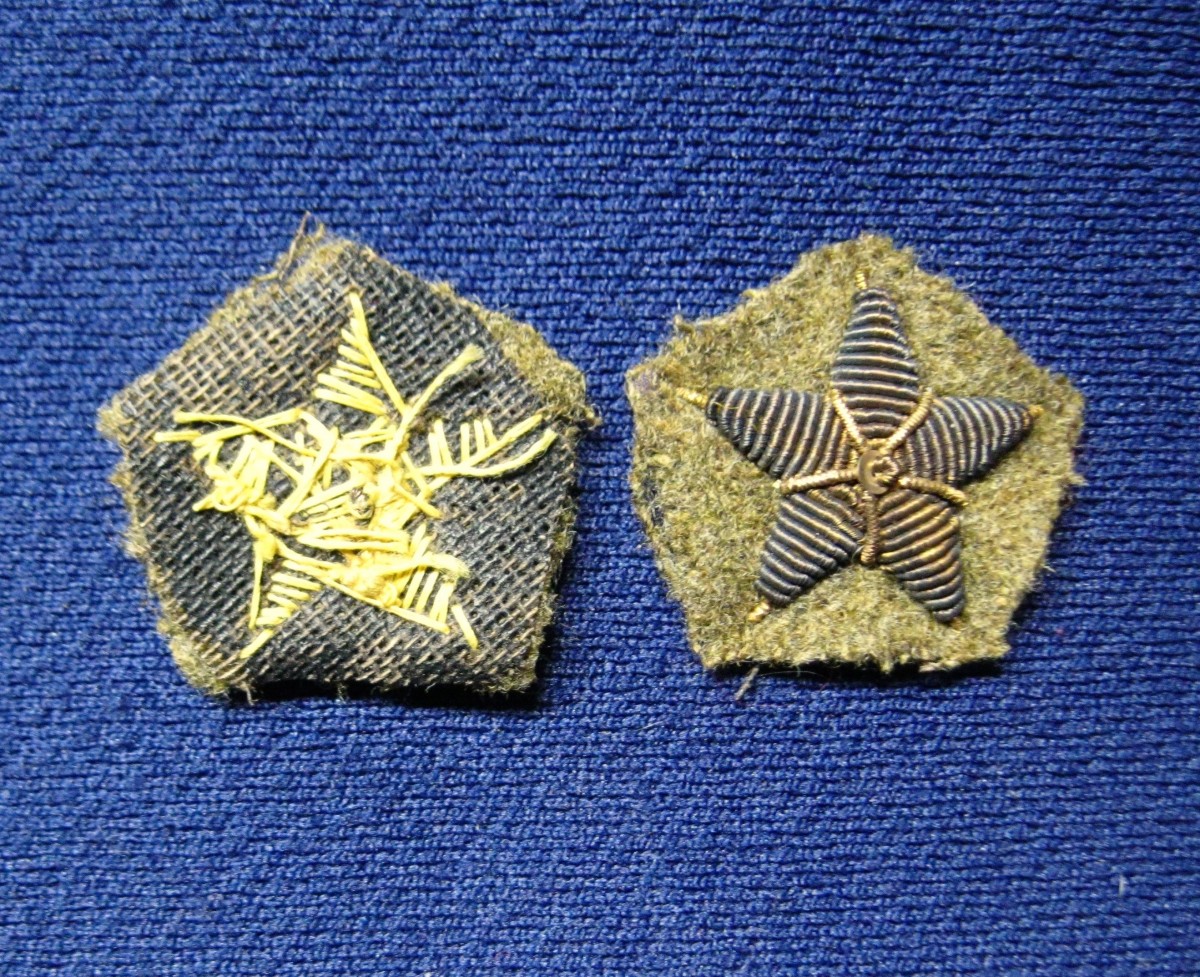 Lieutenant General’s Set of Embroidered Stars- WWI | J. Mountain Antiques