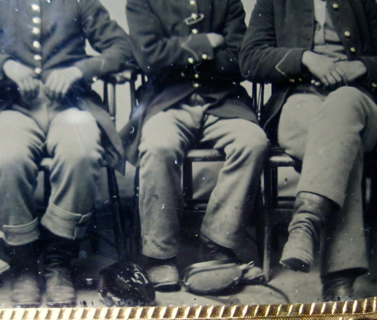 4 Union Soldiers Seated In A Half Plate Ambrotype SOLD | J. Mountain ...