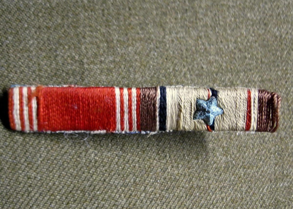 Italian Made Ribbon Bar – Good Conduct & EAME – SOLD | J. Mountain Antiques