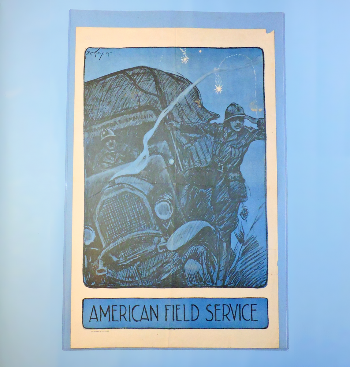 WWI American Field Service Poster SOLD | J. Mountain Antiques