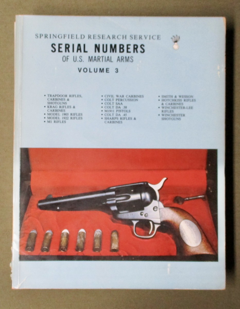 First 3 Volumes Of Springfield Research Service Serial Number Lists ...