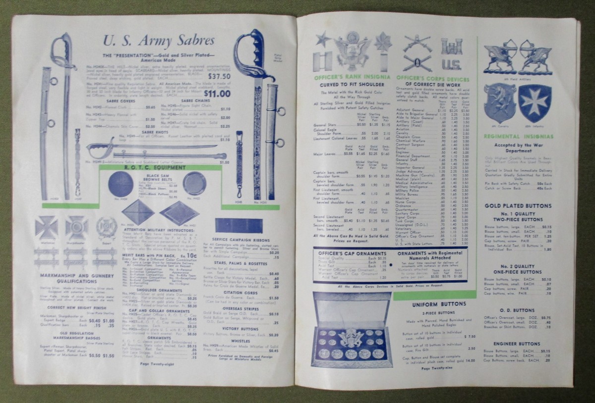 Bailey’s Complete Military Outfitters Catalog 1939-1940 | J. Mountain ...