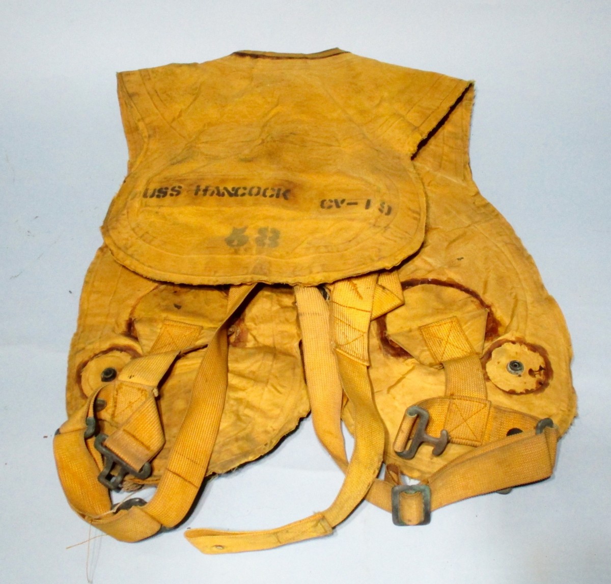 WWII U.S. Navy Life Vest – Identified To USS Hancock CV-19 -SOLD | J ...
