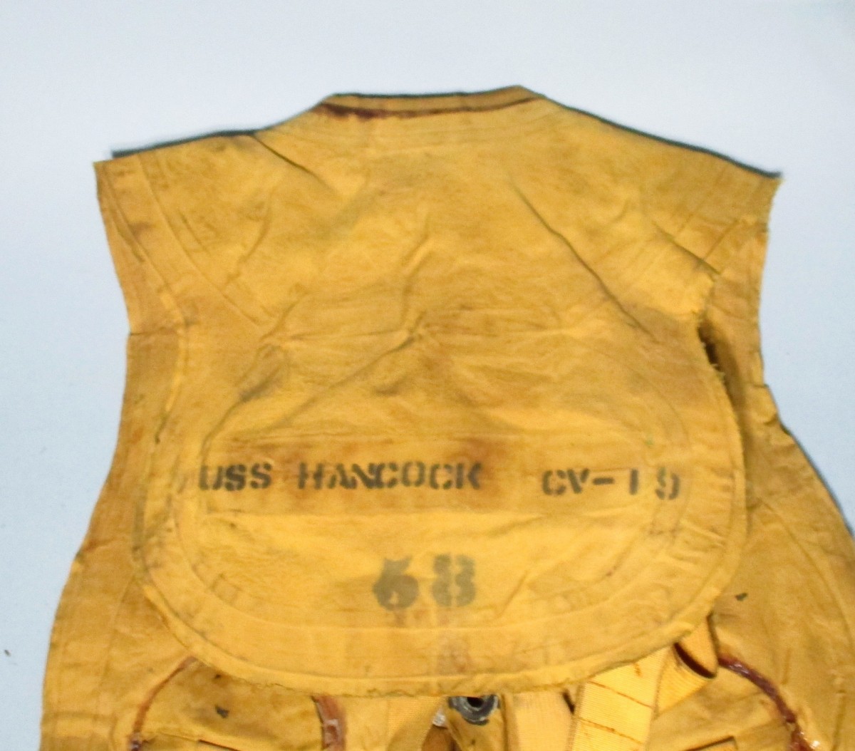 WWII U.S. Navy Life Vest – Identified To USS Hancock CV-19 -SOLD | J ...