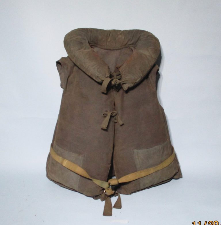 WWII US Navy Kapok Life Jacket Dated 1943 | J. Mountain Antiques