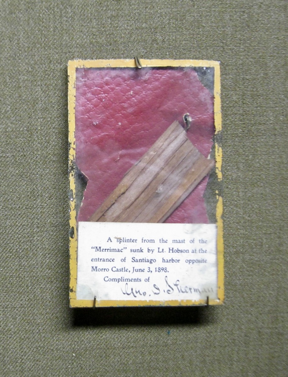 Splinter Of Wood From USS Merrimac Sunk By Lt. Hobson | J. Mountain ...