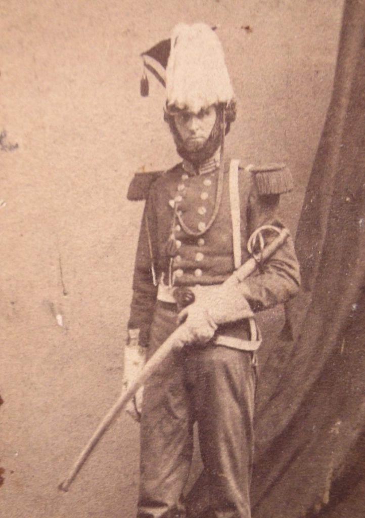 CDV Of An Armed National Lancer In Studio -SOLD | J. Mountain Antiques