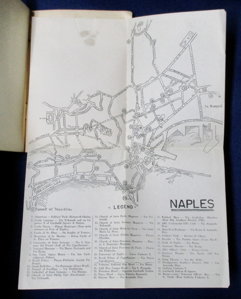 2 Soldiers Guide Books – Naples Italy With Maps SOLD | J. Mountain Antiques