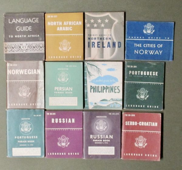 Collection of 55 US Military Guide & Phrase Books SOLD | J. Mountain ...