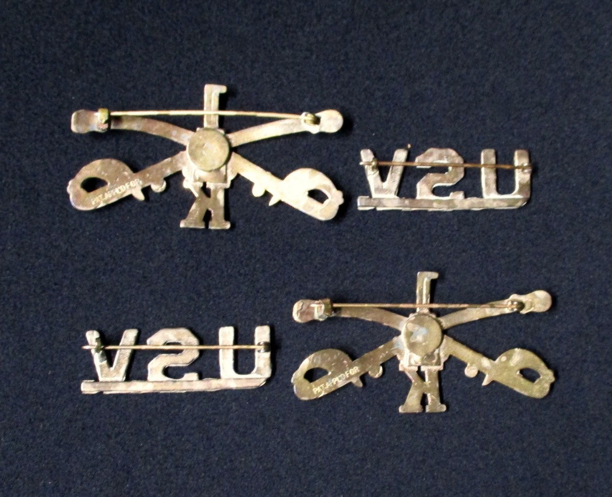 1st USV Cavalry Cap & Collar Insignia Lot -SOLD | J. Mountain Antiques