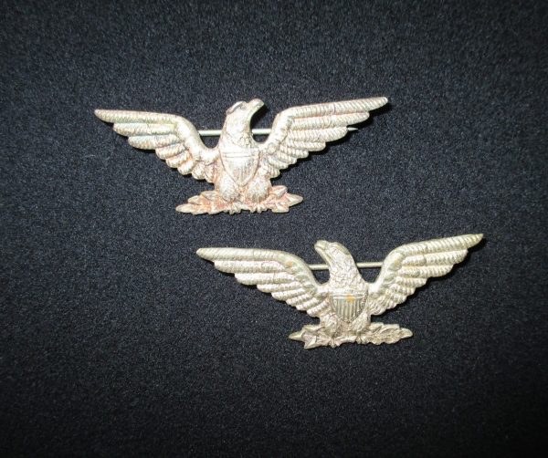 Colonel’s Pair of Quality Made Eagle Rank Insignia | J. Mountain Antiques