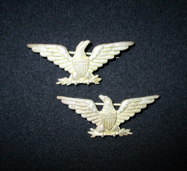 Silver Metal Colonel’s Eagle Pair – Large Shield -SOLD | J. Mountain ...